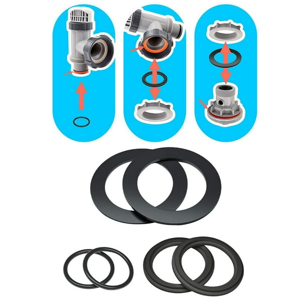 6 Pieces Pool Column Rubber Gasket Fittings for Replacement Large ...