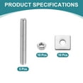 5Pack Fully Threaded Rod, M8 x 55mm 304 Stainless Steel with Nuts ...