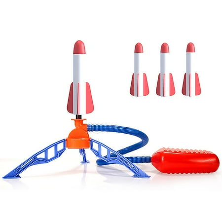 Rocket Toy, 3 Rockets and Kids Foot Pump Rocket Launcher, Air Jump ...