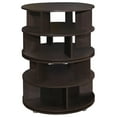 Montauk 16 Pair Revolving Shoe Storage Rack Carousel, Chocolate Wood ...
