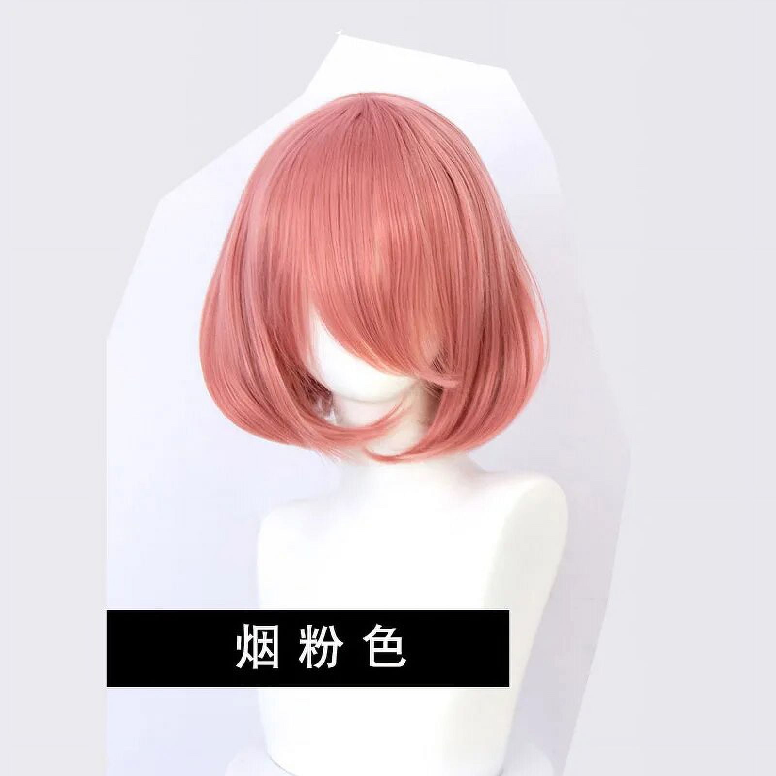 QP-pelucas sintéticas de pelo rosa, pelo suave de alta temperatura ...