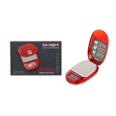 Truweigh Mini Crimson Digital Scale - (100g x 0.01g Black/Red) -Digital ...