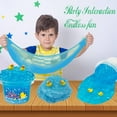 FJAZUFSA Blue Crunchy Fishbowl Slime, Super Soft Sensory Stress Relief ...