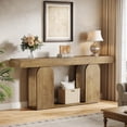 Extra Long Sofa Table, Farmhouse Console Tables with Wood Frame and ...