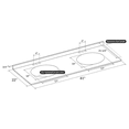 Absolute Black 61x22 with Backsplash (4 in Spread) - Walmart.com