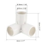 3 Way Elbow PVC Pipe Fitting,Furniture Grade,3/4-inch Size Tee Corner Fittings White - Walmart.com
