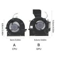 OMEN 16-B 16-C Laptop Cooling Fan DC12V 4Pin 4wires CPU GPU Cooler ...
