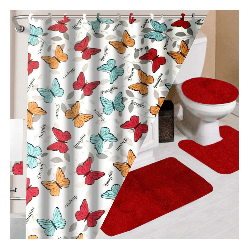 LUXURY DÉCOR WINRY 16PC BATHROOM SET MULTICOLOR DESIGN STYLE INCLUDES 1 ...