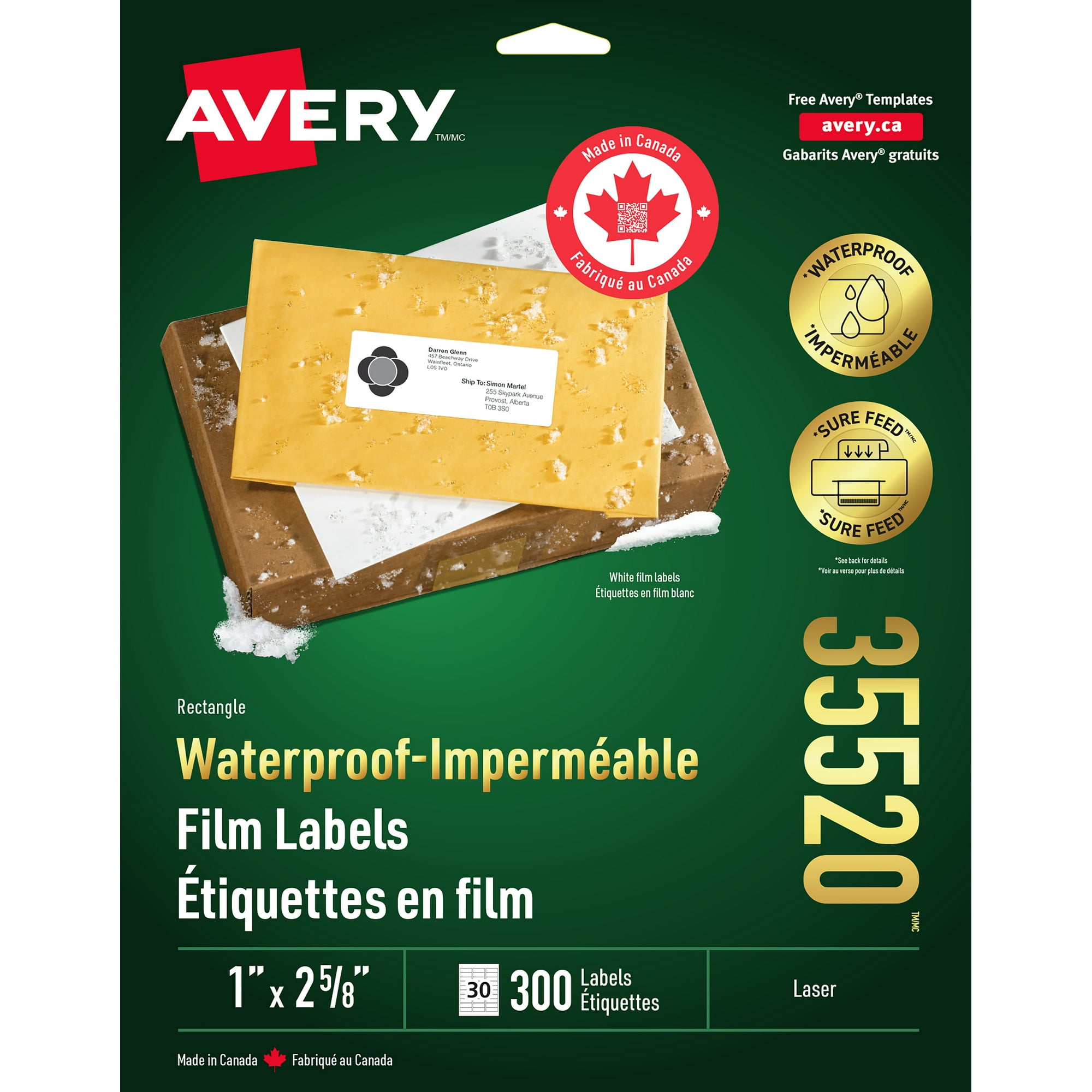 Click here for Avery Waterproof Labels  1 X 2⅝  For Laser Printer... prices