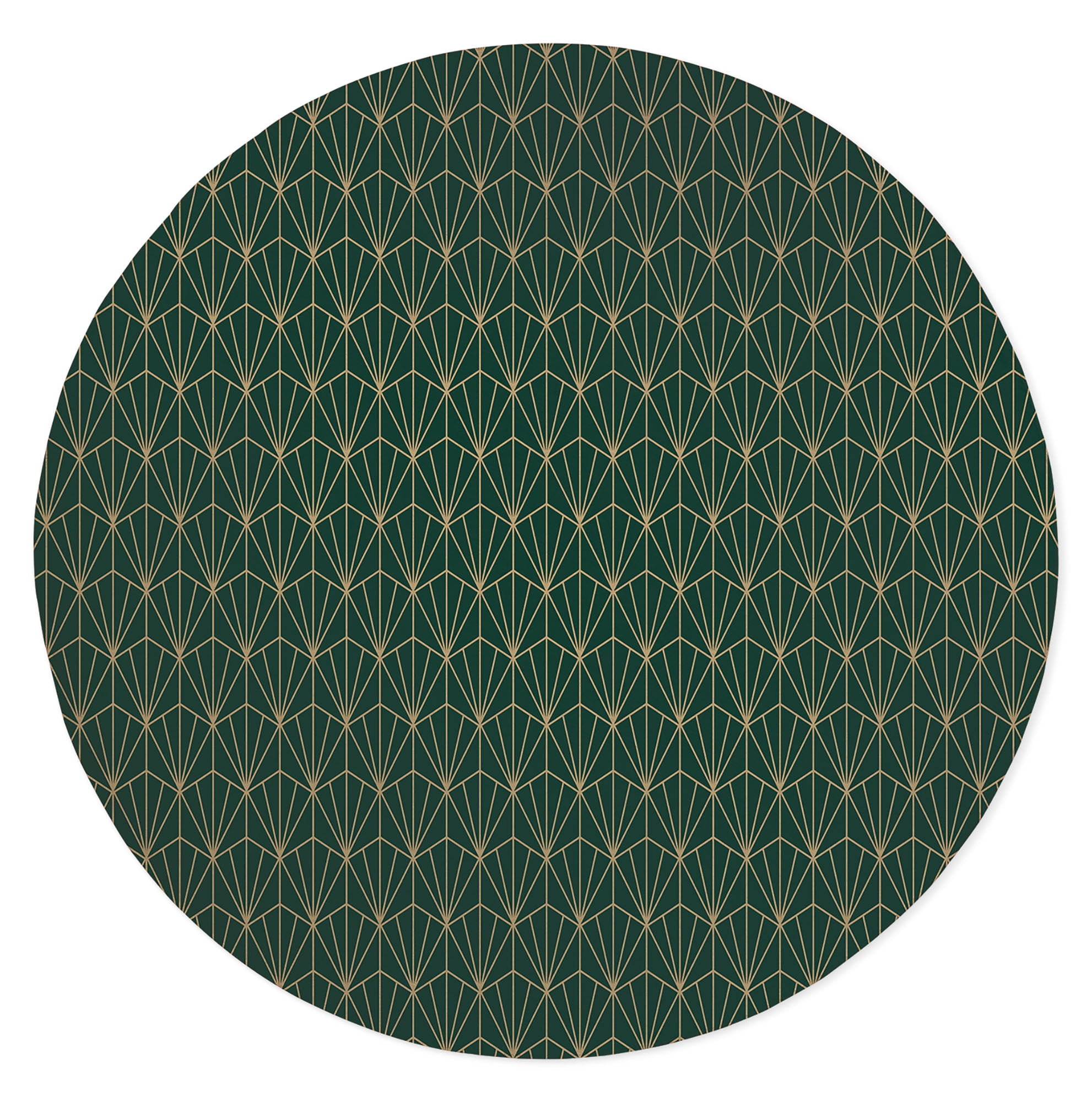Art Nouveau Green and Gold Office Mat by Kavka Designs - Walmart.com