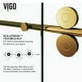 VIGO Winslow Frameless Sliding Shower Enclosure Matte Brushed Gold 36"D x 48"W x 80"H, Left ...