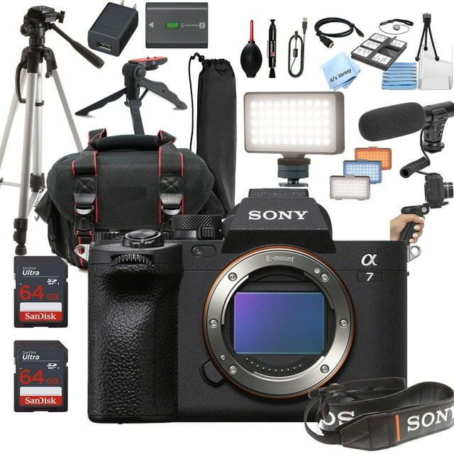 Sony a7 IV Mirrorless Camera Body NO Lens+ LED Always on Light + 128GB ...