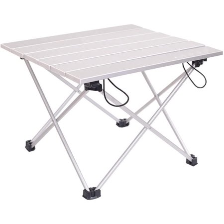 Portable Lightweight Folding Camping Table with Aluminum Table Top and ...