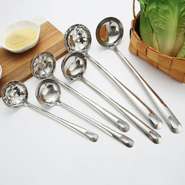 Skinada Colander Soup Spoon for Long Handle, Stainless Steel Strainer ...