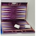 Acrylic Backgammon Set 18" Large Premium Board and Pieces (Dark Purple ...