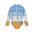 Afdoent Girls One Piece Swimsuits Kids Cute Ice Print Full Coverage ...
