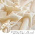 Xege King Size 3 Piece Faux Fur Duvet Set Ultra Soft Velvet Ivory