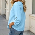 CaComMARK PI Women's Spring Tops 3/4 Sleeve Loose Fit Blouses Casual ...
