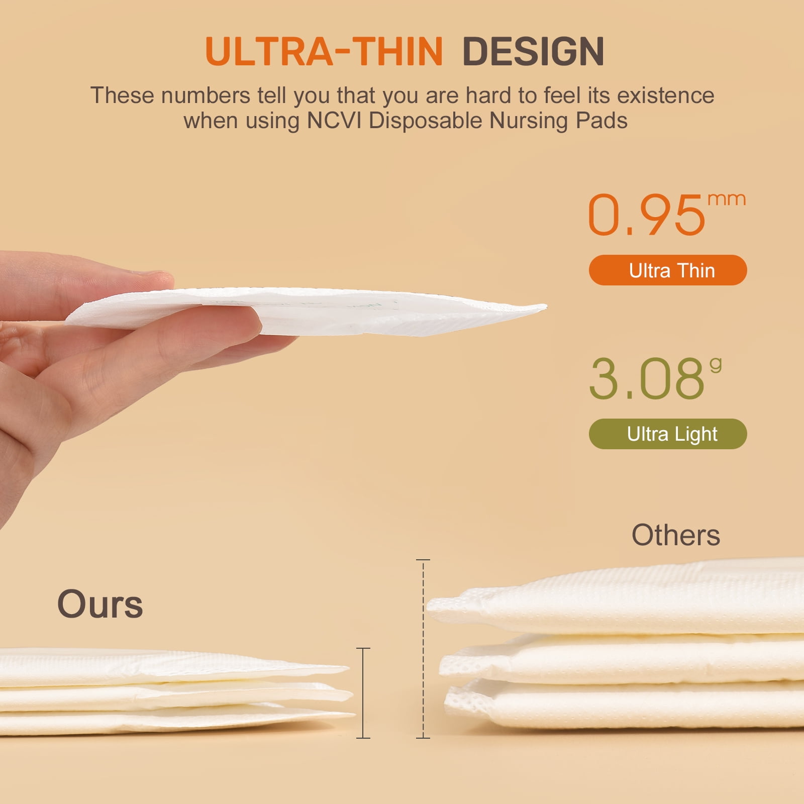 NCVI Disposable Nursing Breast Pads for Women -Ultra Thin Breastfeeding ...