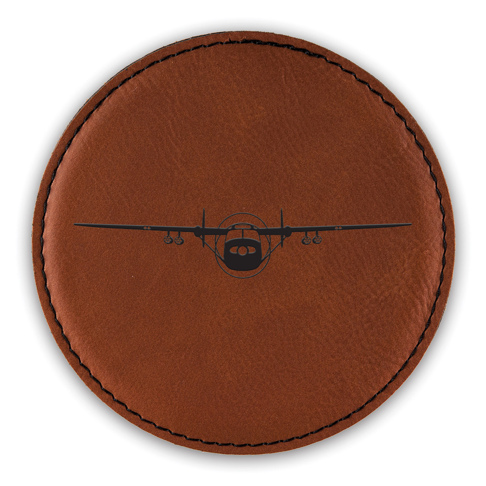 O-2 Skymaster Coaster Laser Engraved Leatherette - Round Coasters ...