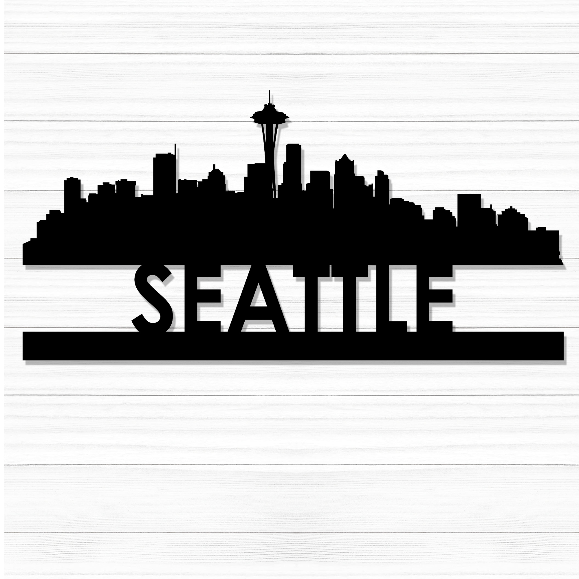 CityScape Metal Cutout 48 " Wide - Seattle - Walmart.com