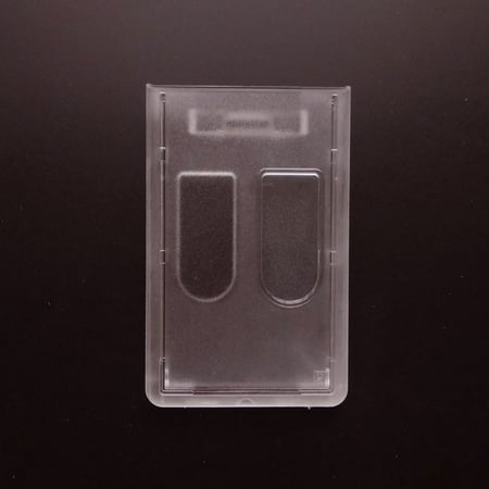 Vertical Solid Transparent PC Matte ID Card Shell With Dual Card Slots ...