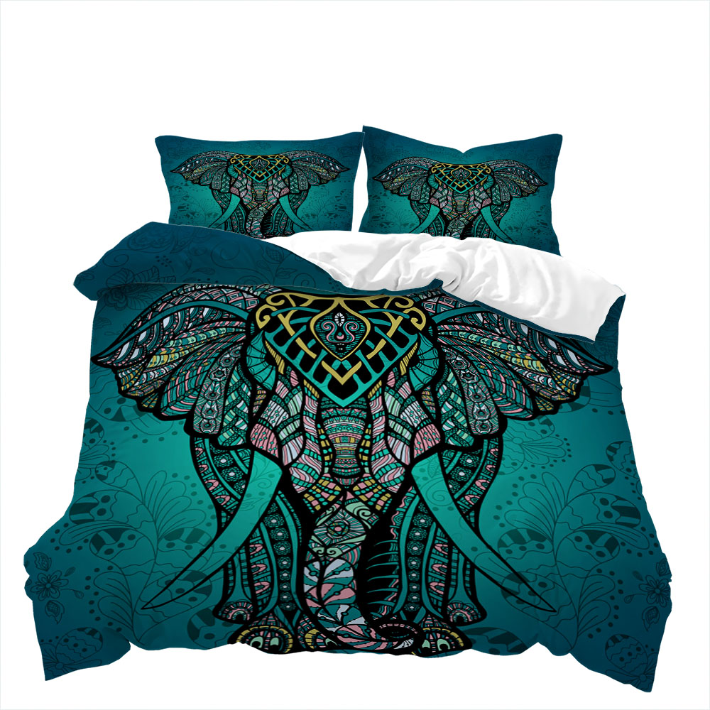 Hosima 3 Piece 3D Digital Printed Duvet Cover Double Bed Bedding Set ...