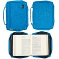 Christian Art Gifts Polyester Bible Cover for Men & Women w/ Jesus Fish ...