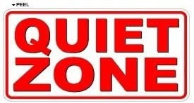 Quiet Zone - Business Store Sign - Window Wall Sticker - Walmart.com