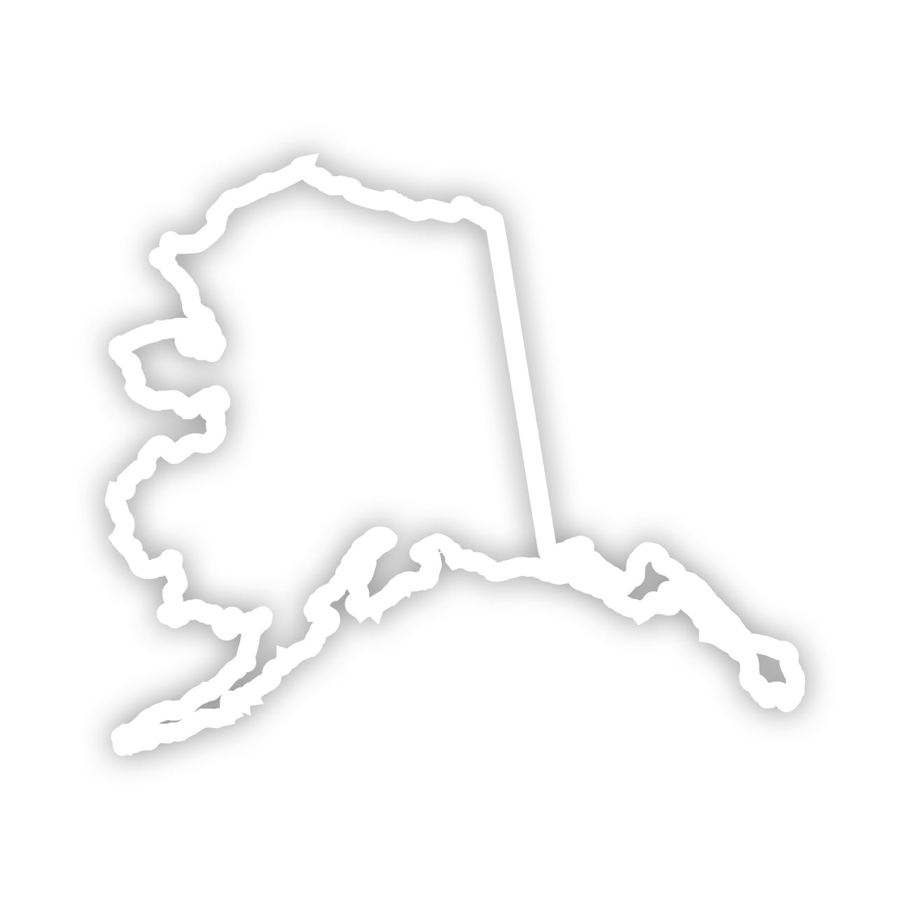 Alaska Outline Sticker Decal Die Cut - Self Adhesive Vinyl ...