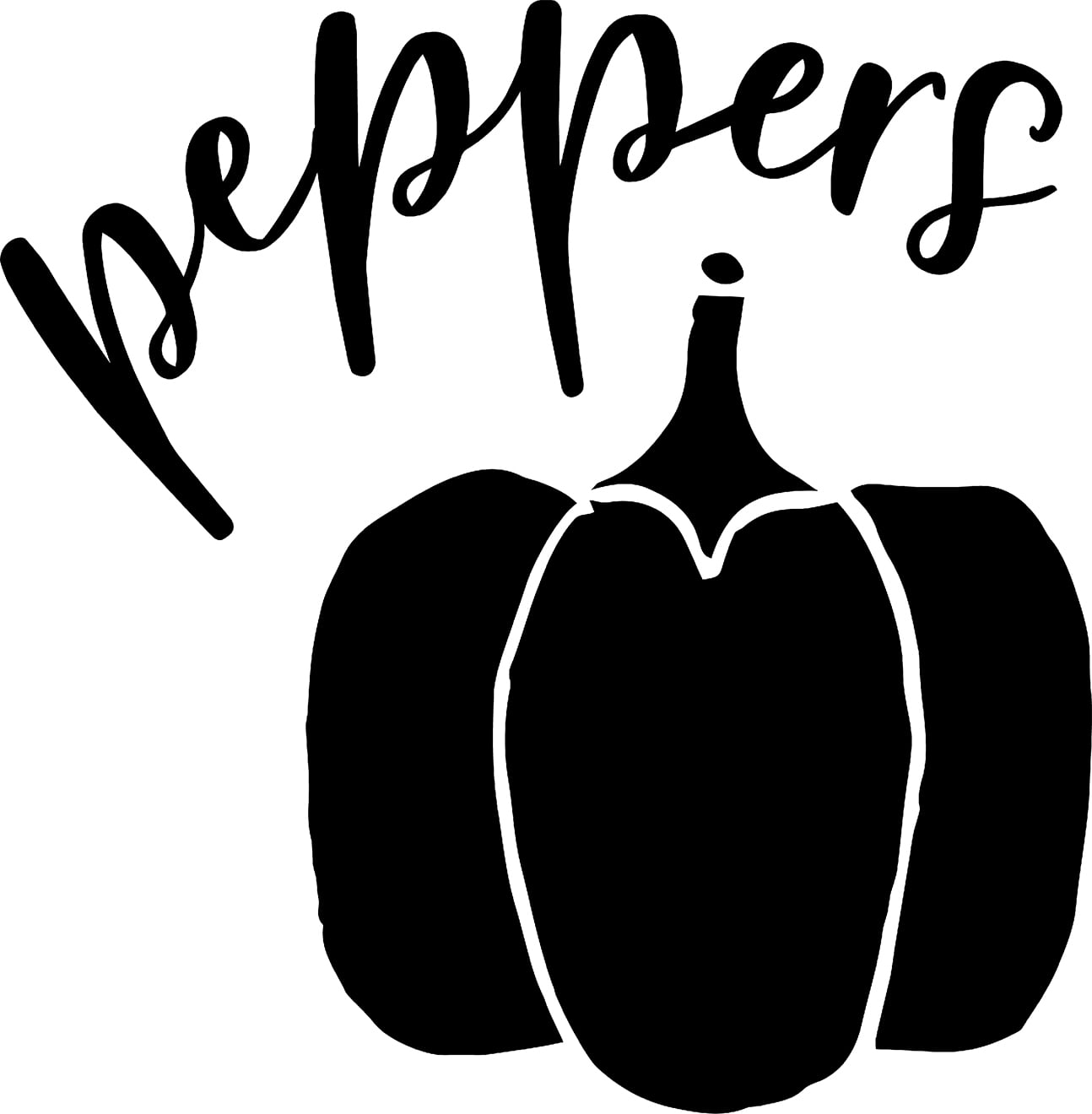 Peppers Sign Bell Pepper Fruit Vegetables Gardening Wall Decals for ...