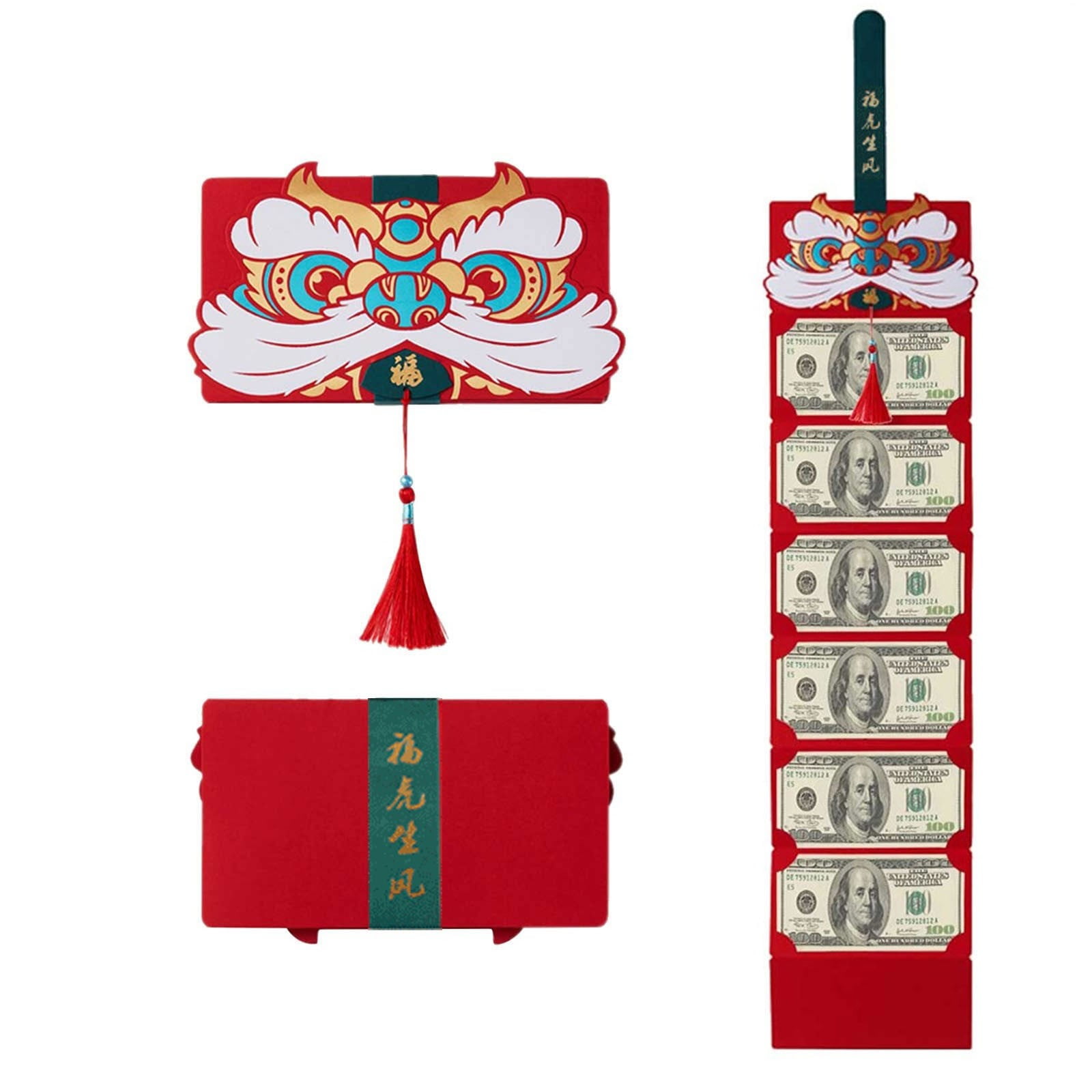 VBVC 2022 New Year Folding Red Envelope Personality Enlarged Red ...