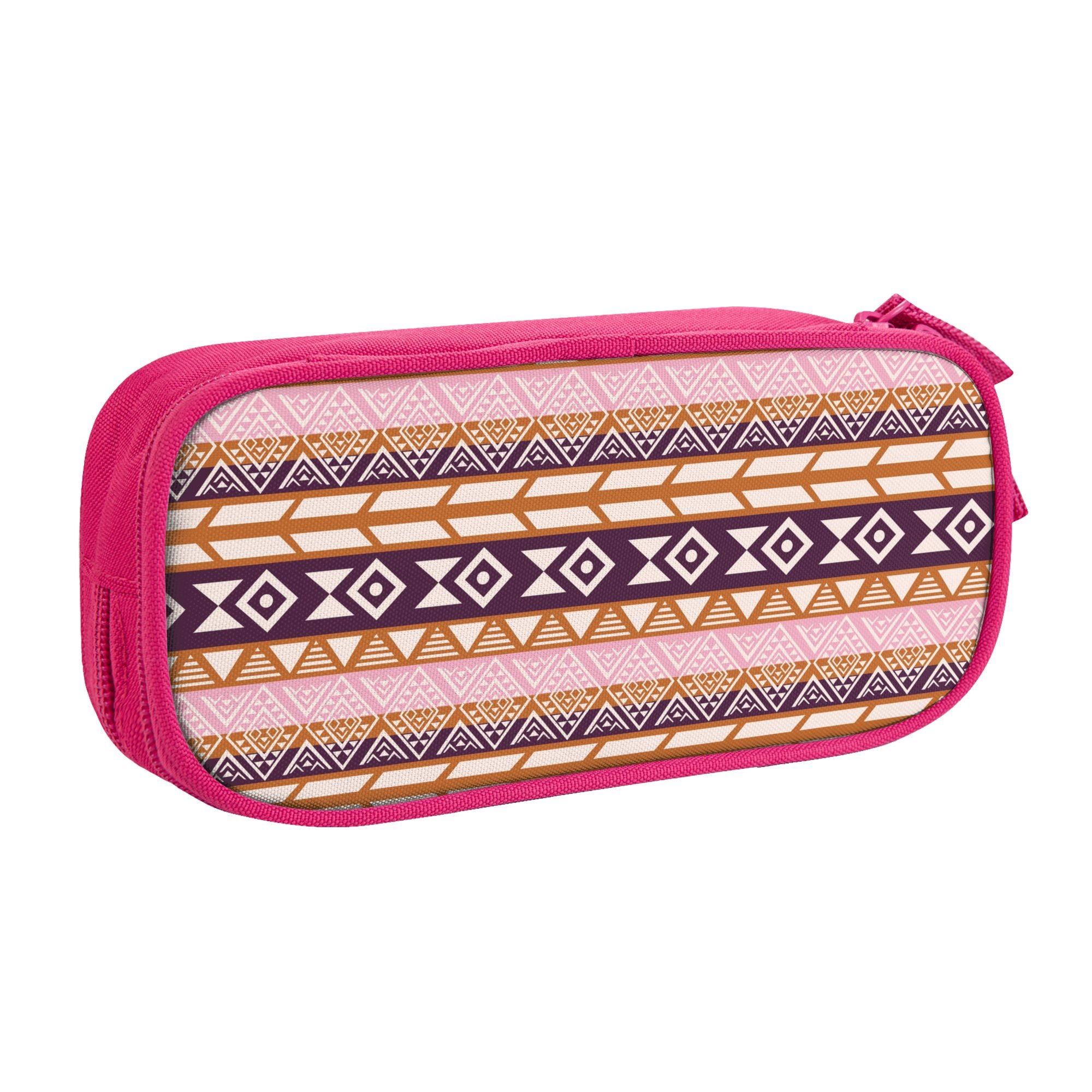 TEQUAN Large Capacity Pencil Case, Retro Aboriginal Tribe Style Pink ...