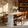 Beige Blocks 4.5 ft Cheesecloth Table Runner for Wedding 19"x55 ...