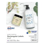 Avery Matte Clear Address Labels, Sure Feed Technology, Laser, 1" x 2-5 ...