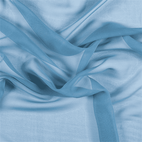 Blue Chiffon Fabric