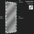 Full Body Mirror, Extra Large LED Mirror Full Length with Lights, Floor ...
