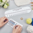 1Pc Rectangle Acrylic Knitting Needle Gauge & Yarn Wrap Guide Board 1Pc ...
