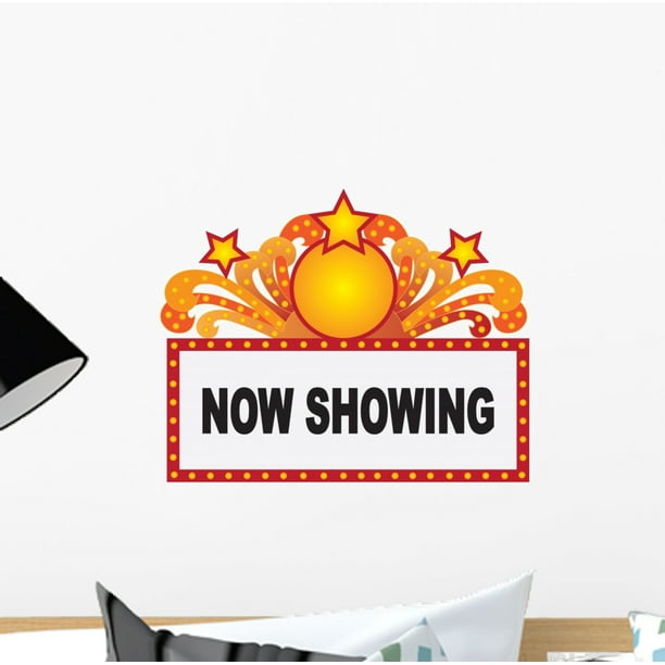 Marquee Now Showing Sign Wall Decal Wallmonkeys Peel and Stick Graphic ...