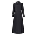 Frostluinai Clergy Robe for Women Long Sleeve Stand Collar Clergy ...
