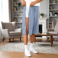 Easy Wear Casual Pull On Pants With Full Side Openings For Comfort And ...