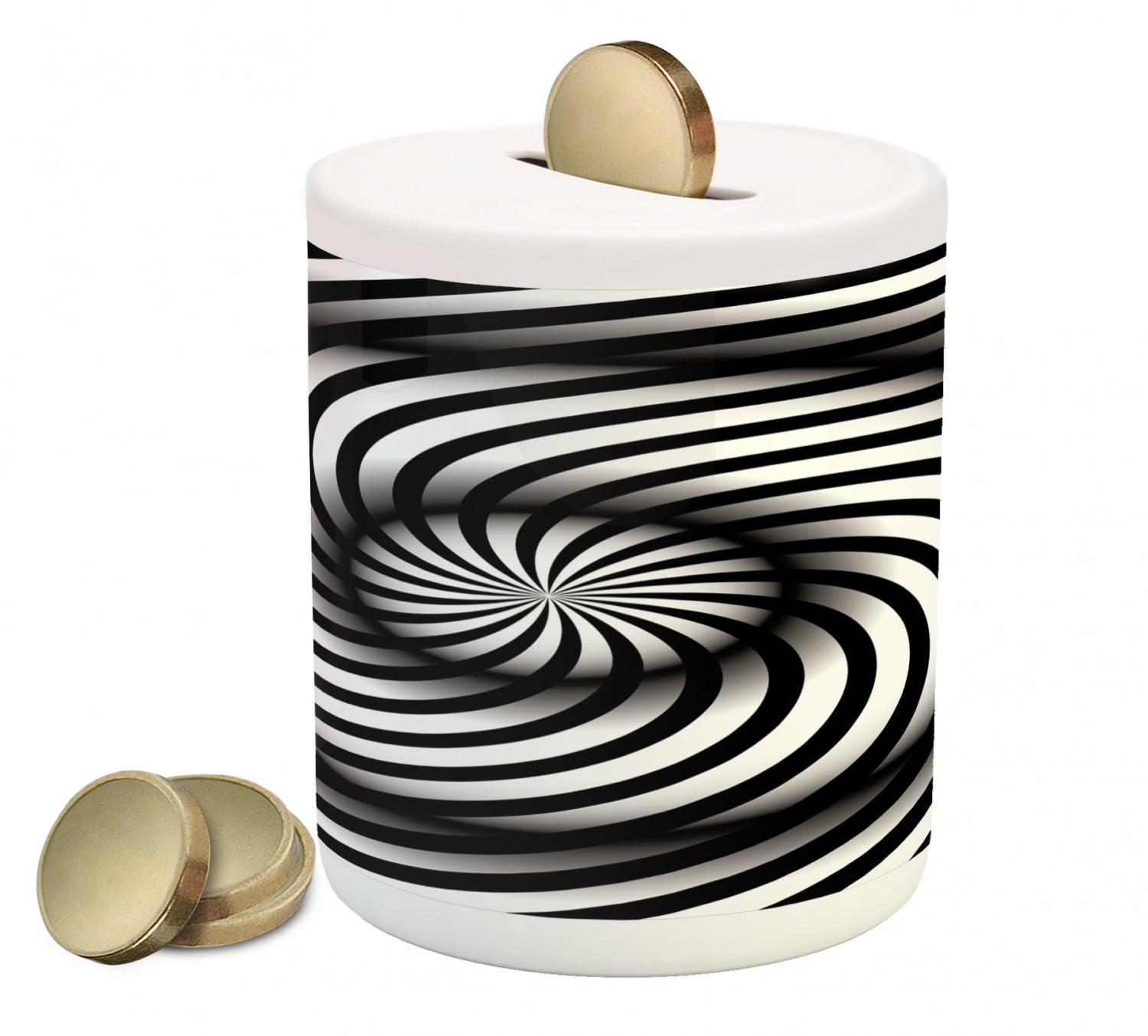 Spires Piggy Bank, Minimalist Hypnotic Vortex Curve in a Twisted ...