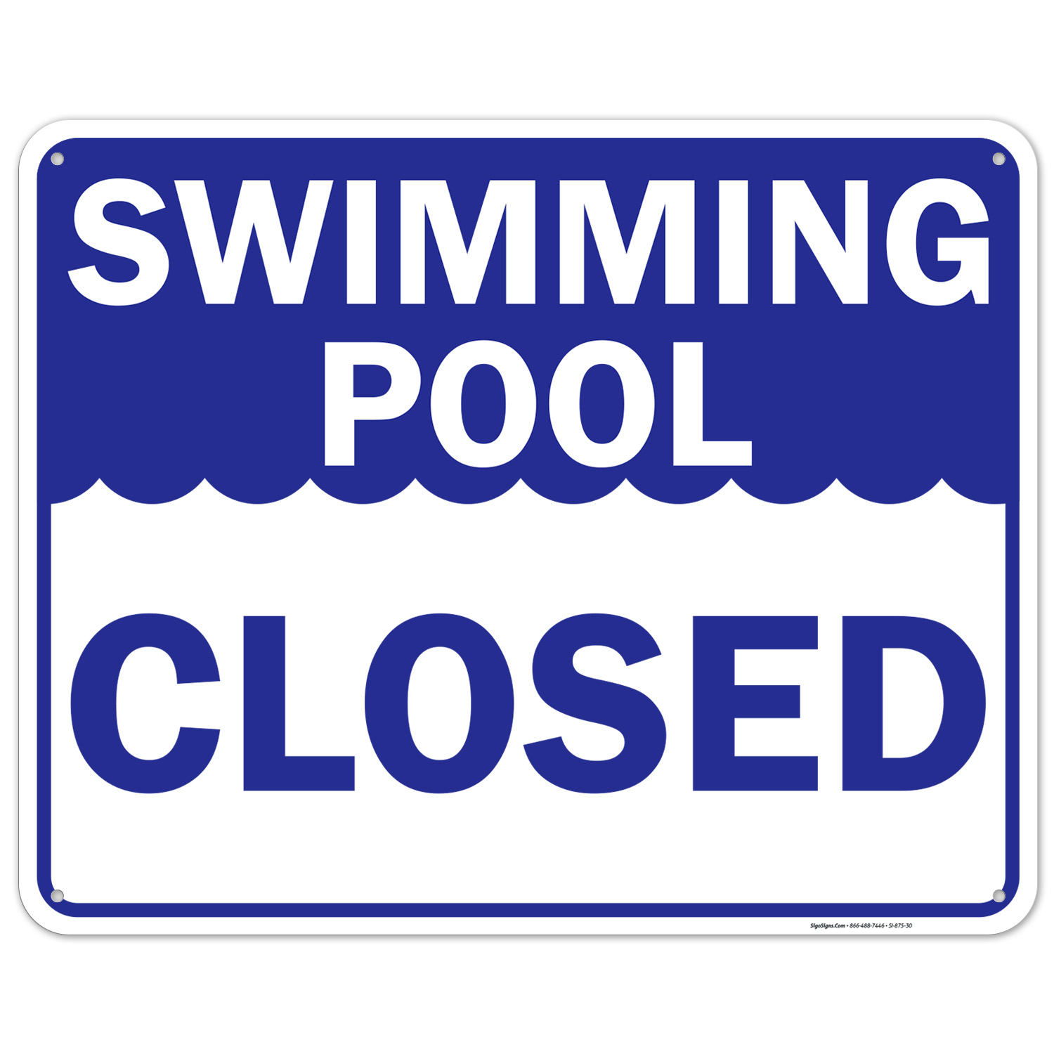 Swimming Pool Closed Sign, - Walmart.com