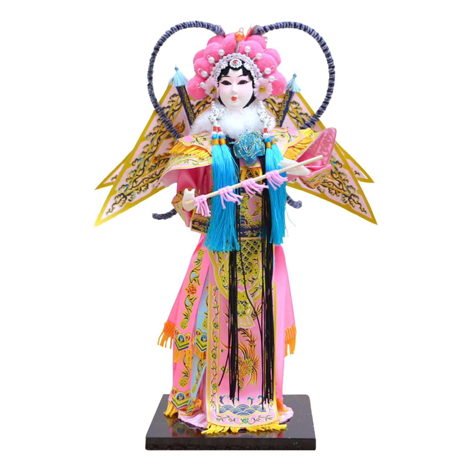 Opera Style Bedroom Cabinet Statue Figurines Decor Yellow Pink Flag ...