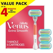 Gillette Venus Extra Smooth Womens Razor Handle, 1 Blade Refill ...