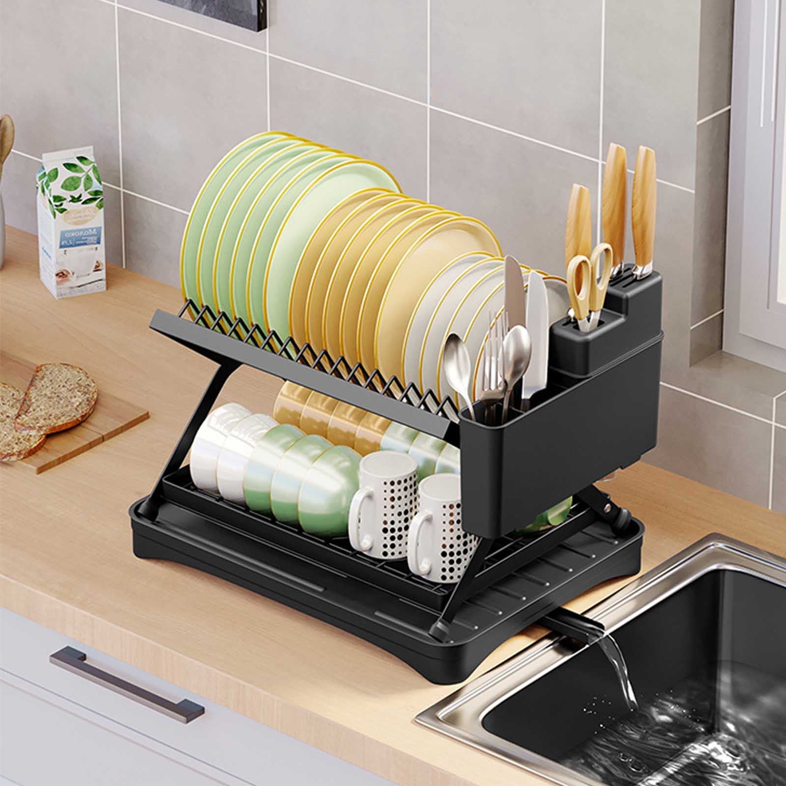 Click here for Vadktai Dish Rack For Kitchen Counter  2 Tier Dish... prices