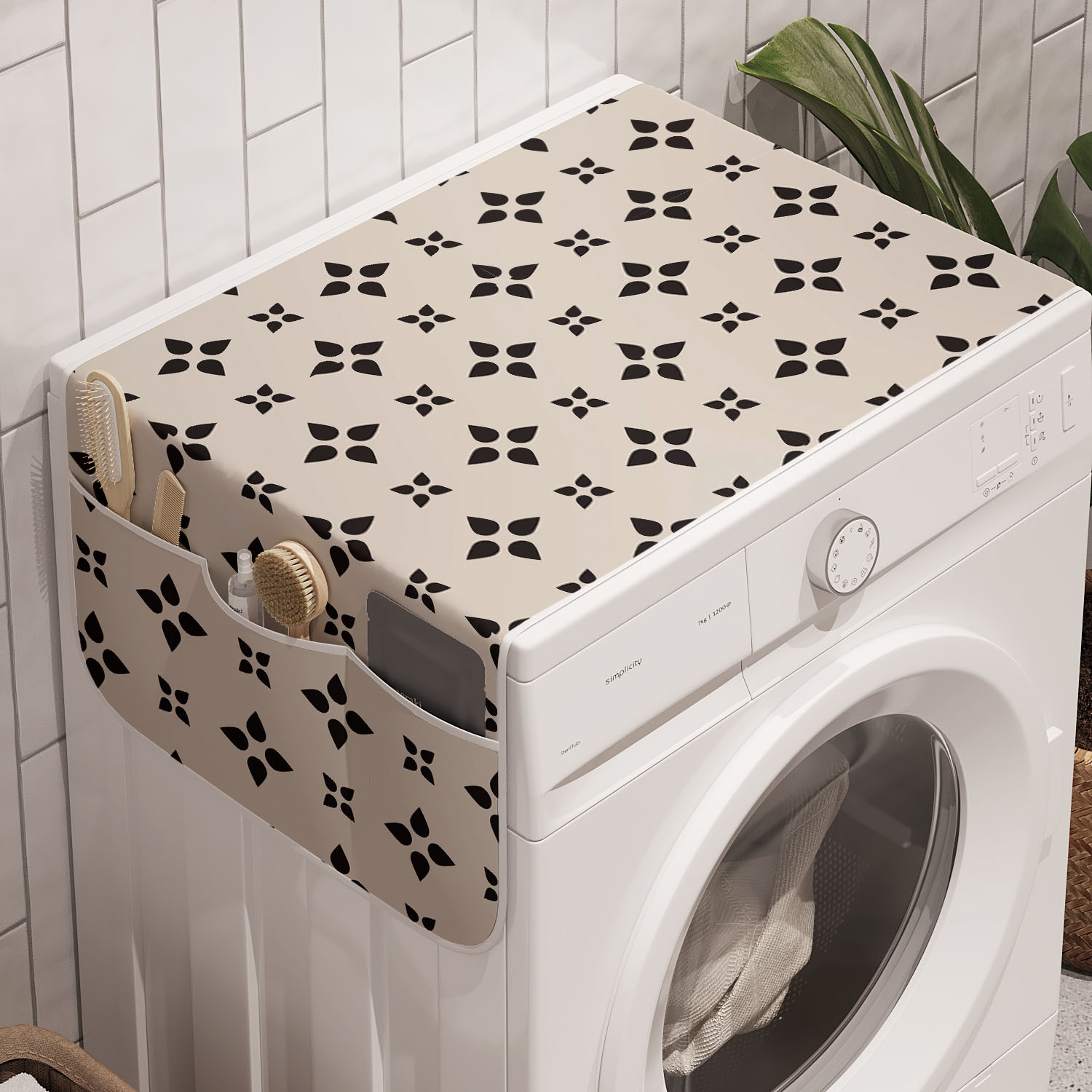 Geometric Washing Machine Organizer, Continuous Style Ornamental ...