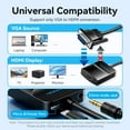 VGA to HDMI Adapter, -Directional Gold-Plated VGA(Source) to HDMI(Display) Converter (Male to ...