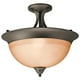 Kichler 3623 Dover 3 Light 15" Semi-Flush Ceiling Light - Bronze ...