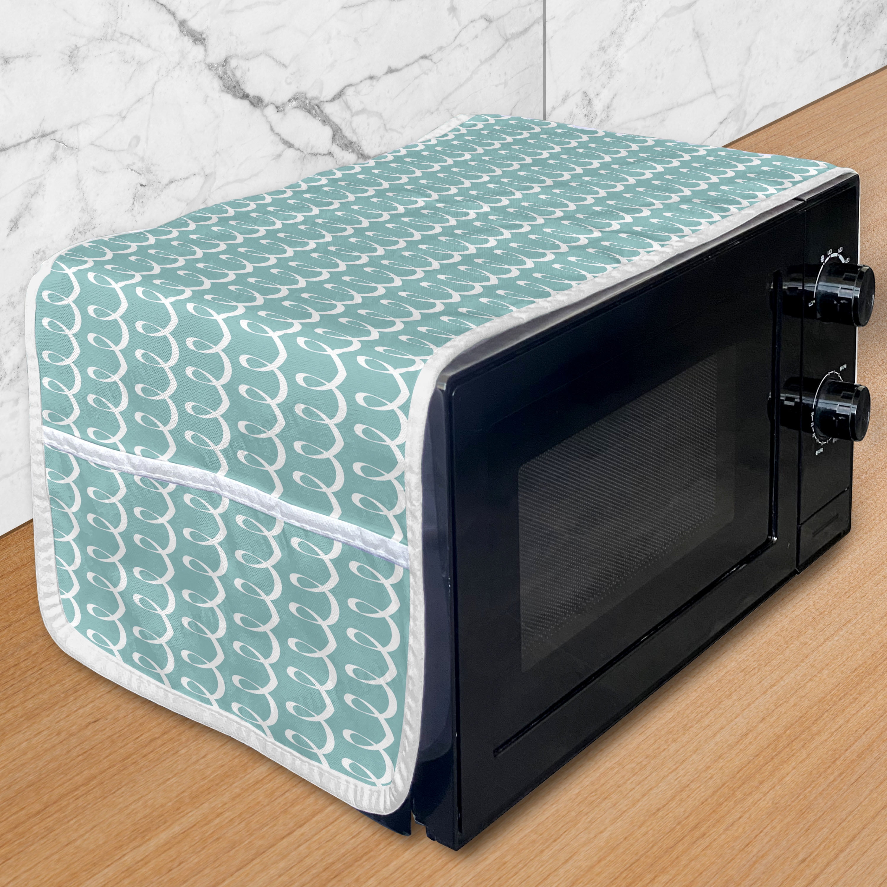 Turquoise Microwave Oven Cover, Party Themed Ocean Sealife Inspired ...